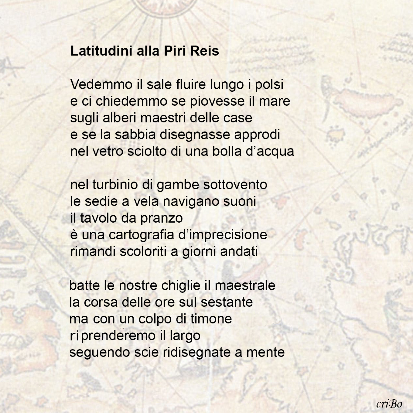 Latitudini alla Piri Reis | cristina bove